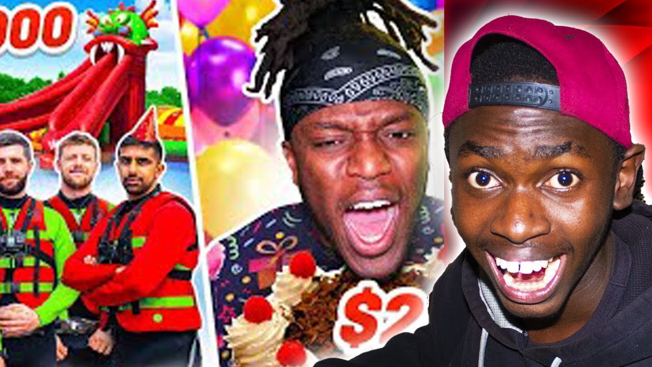 SIDEMEN $20,000 vs $200 BIRTHDAY PARTY ksi birthday reaction - YouTube
