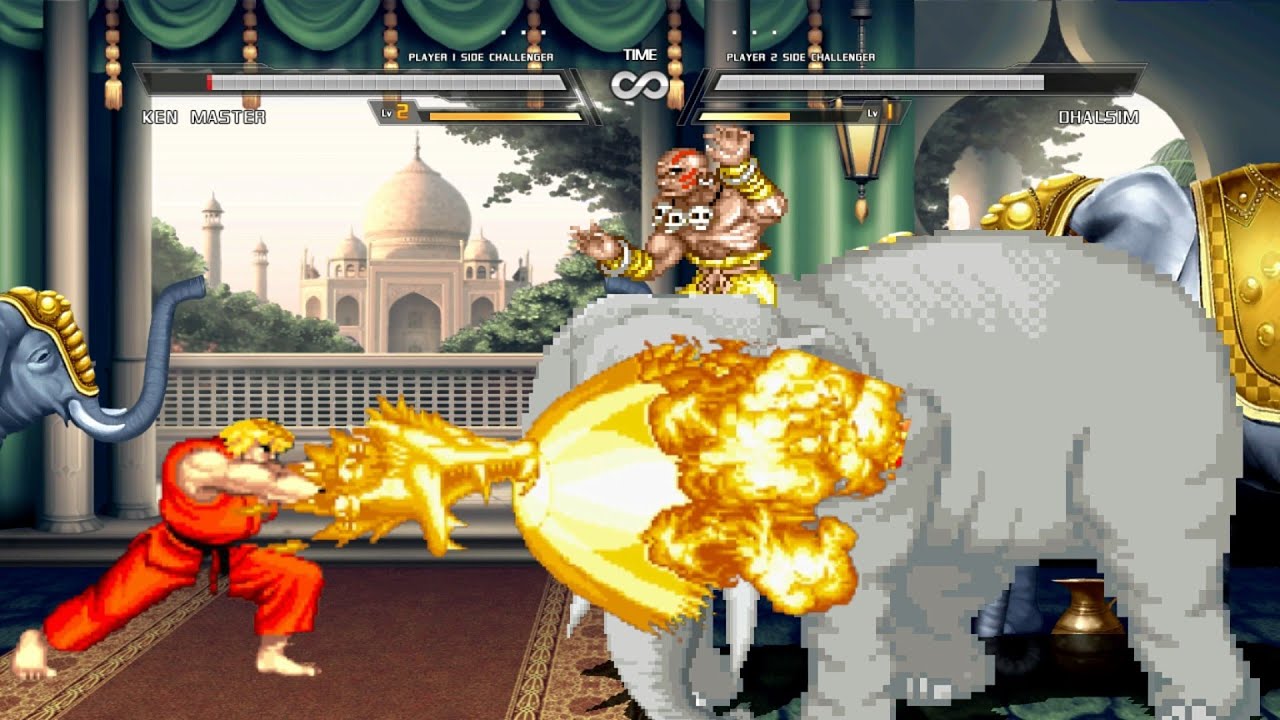 Yoga Fire Vs Fire || KEN MASTER VS Yoga Master DHALSIM || Insane Fire ...