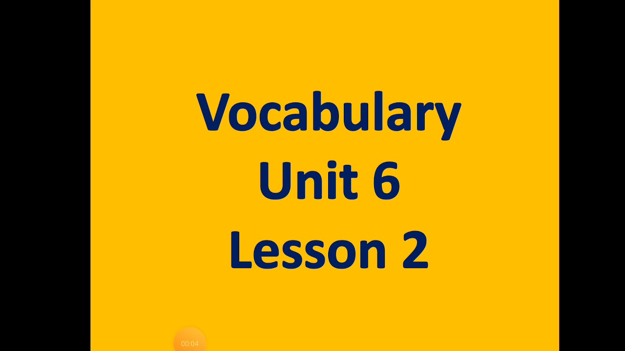 Vocabulary lesson G6 Wonderful World Unit 8 lesson 2 - YouTube