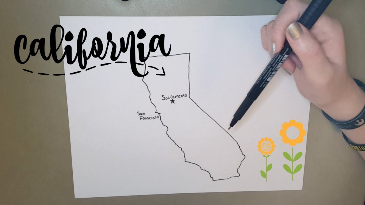 ASMR | Filling in a map of California 🏄🎬🌴 - YouTube