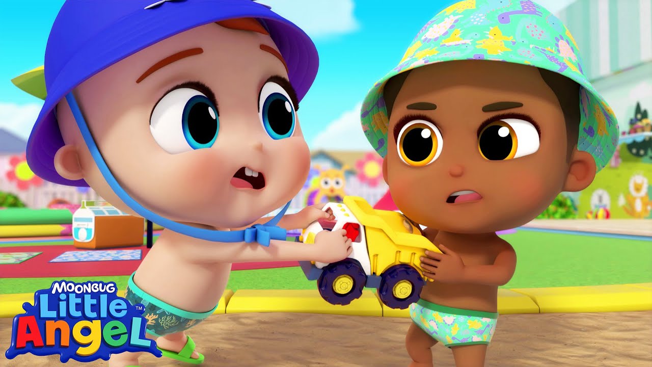 Beach Fun and Learning Day 🏖️🎶| Little Angel Color Songs & Nursery ...