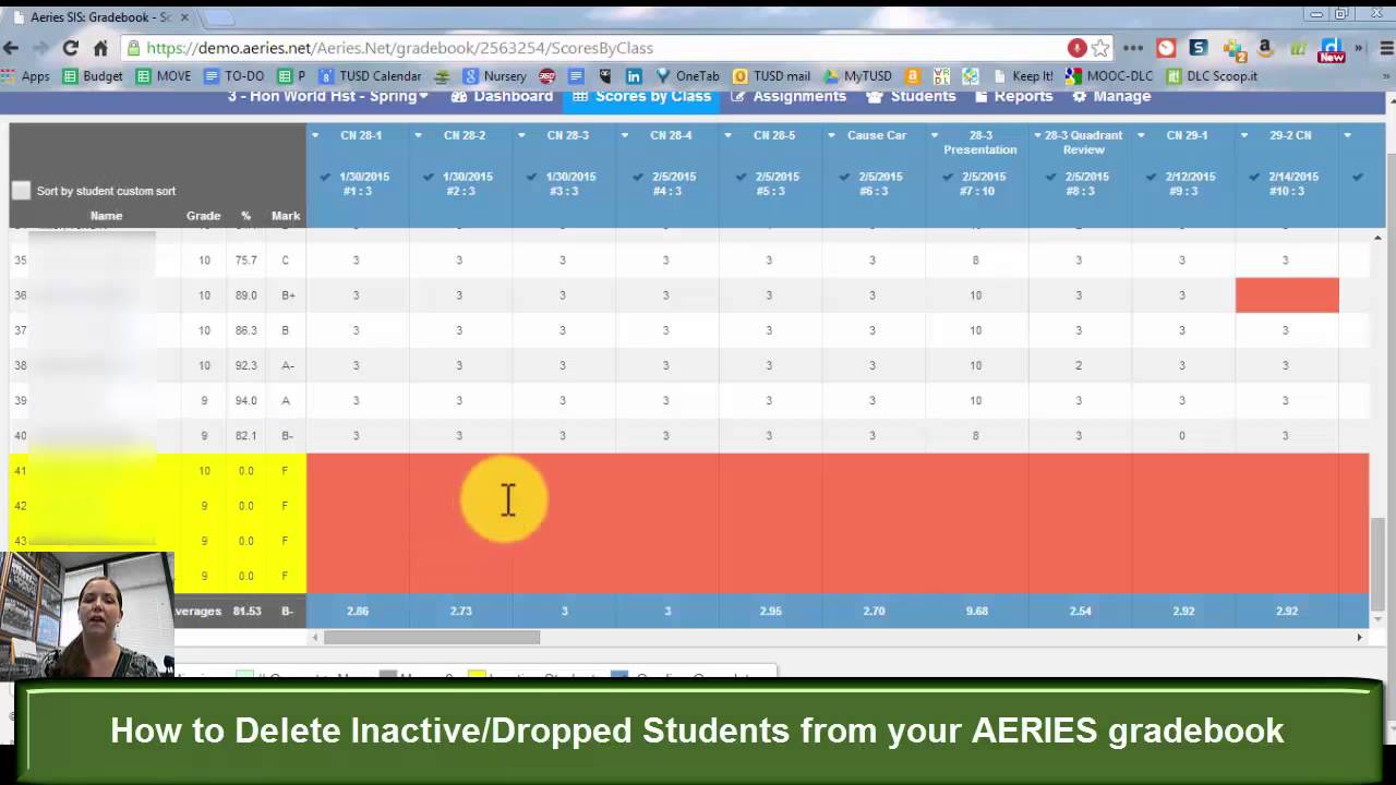 Deleting Inactive Students from your AERIES gradebooks (updated and ...