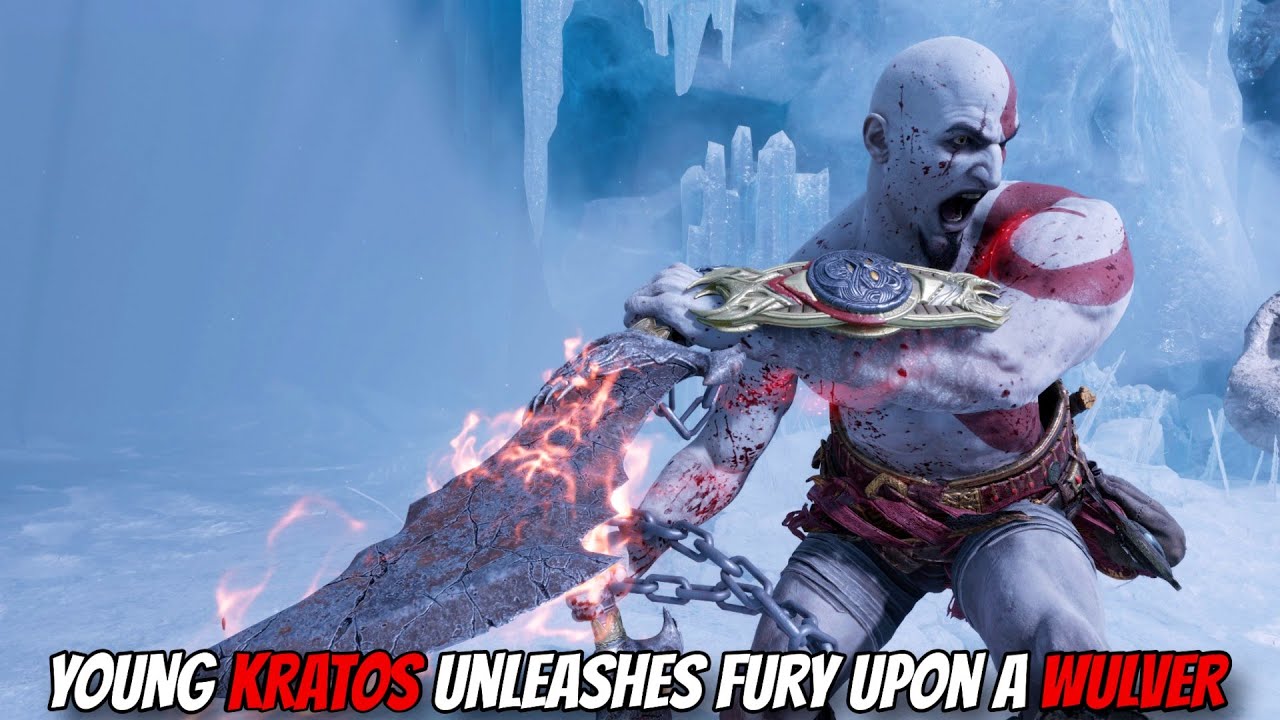YOUNG KRATOS UNLEASHES FURY UPON A WULVER | GOW RAGNAROK NG+ - YouTube