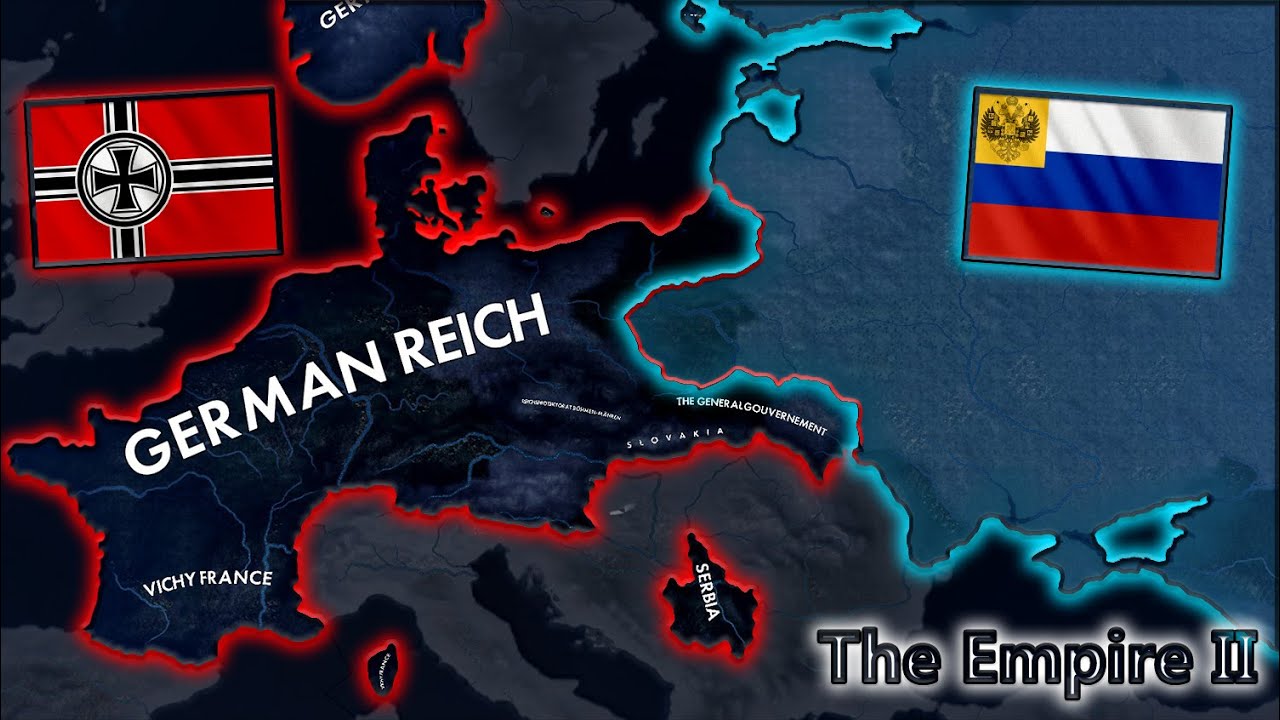 German Reich Vs Russian Empire / The Empire II - Hoi4 Timelapse - YouTube