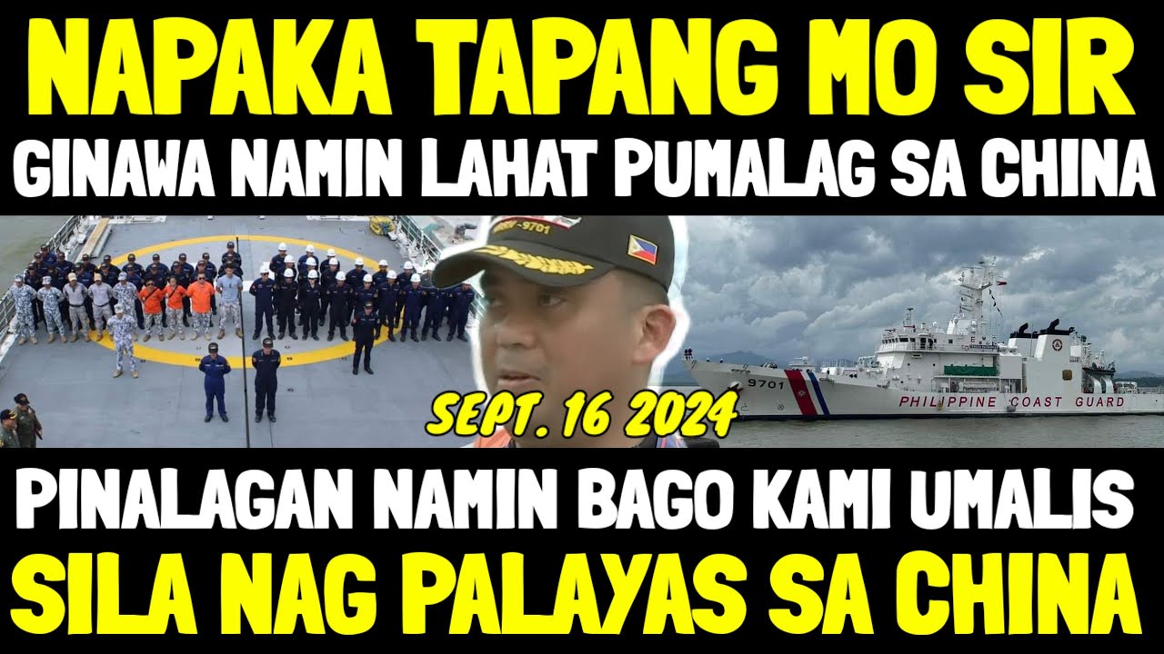 COMMANDING GENERAL NG PCG MATAPANG PA KAY AFP CHIEF! BARKO NG CHINA ...