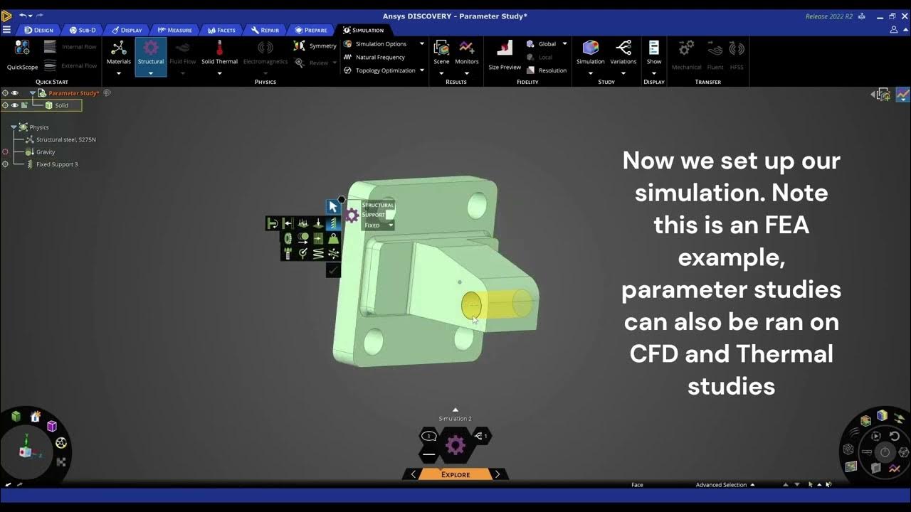 Ansys Discovery - Design Exploration using Parameter Studies - YouTube