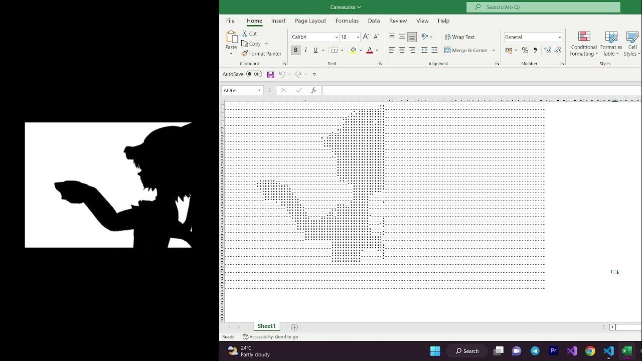 Bad Apple but its in MS-EXCEL and ASCII | Python | PixCel - YouTube