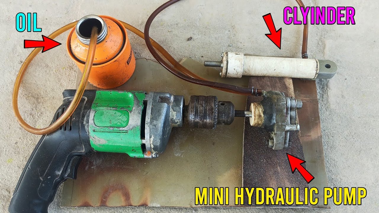 Homemade Mini Hydraulic Pump and Cylinder | Rc Small World - YouTube