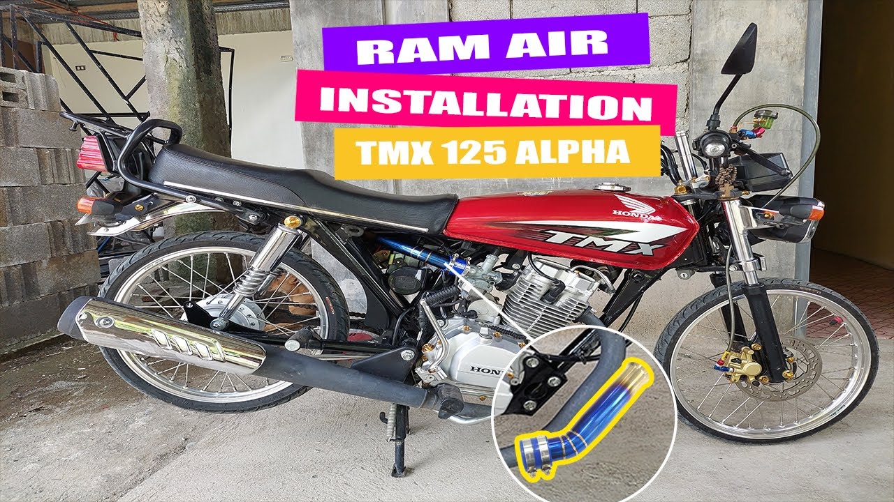 INSTALLING RAM AIR FOR TMX 125 l TITANIUM RAM AIR l THAI PROJECT - YouTube