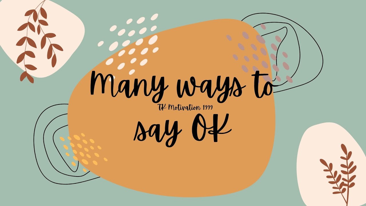 Many ways to say ok #english #youtube #learning #education #viral # ...