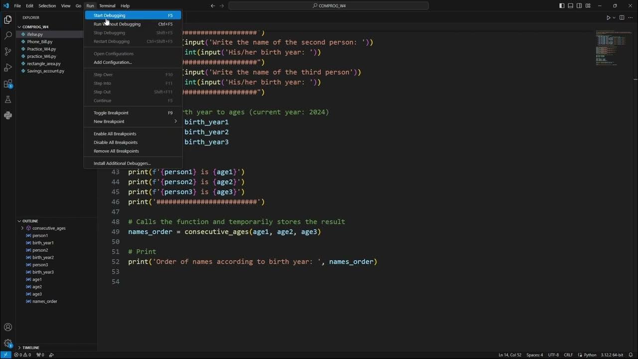 Computer Programming Assignment no. 3: Consecutive Numbers - YouTube