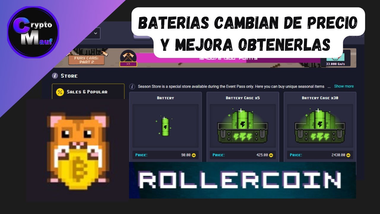 ROLLERCOIN👉Baterías o Energía cambiaron de precio y mejoran obtenerlas ...