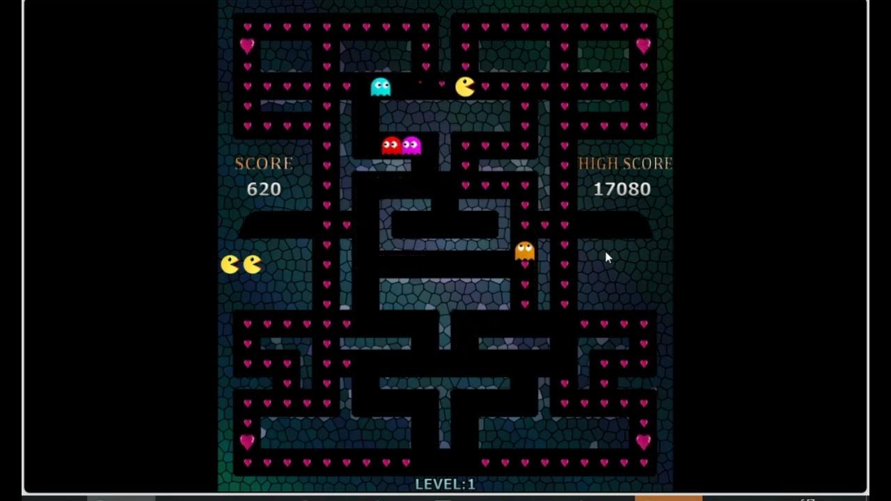 Pac Love - The Maze of Hearts (HTML5 & JavaScript) - YouTube