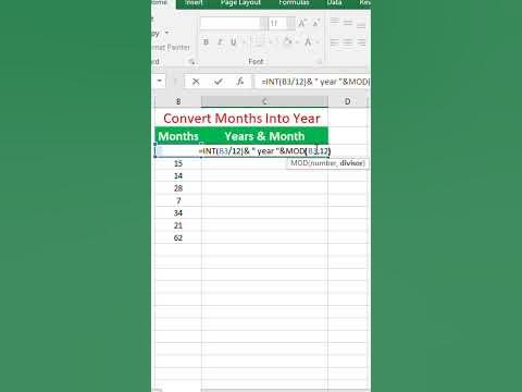 How to convert months into years? - YouTube