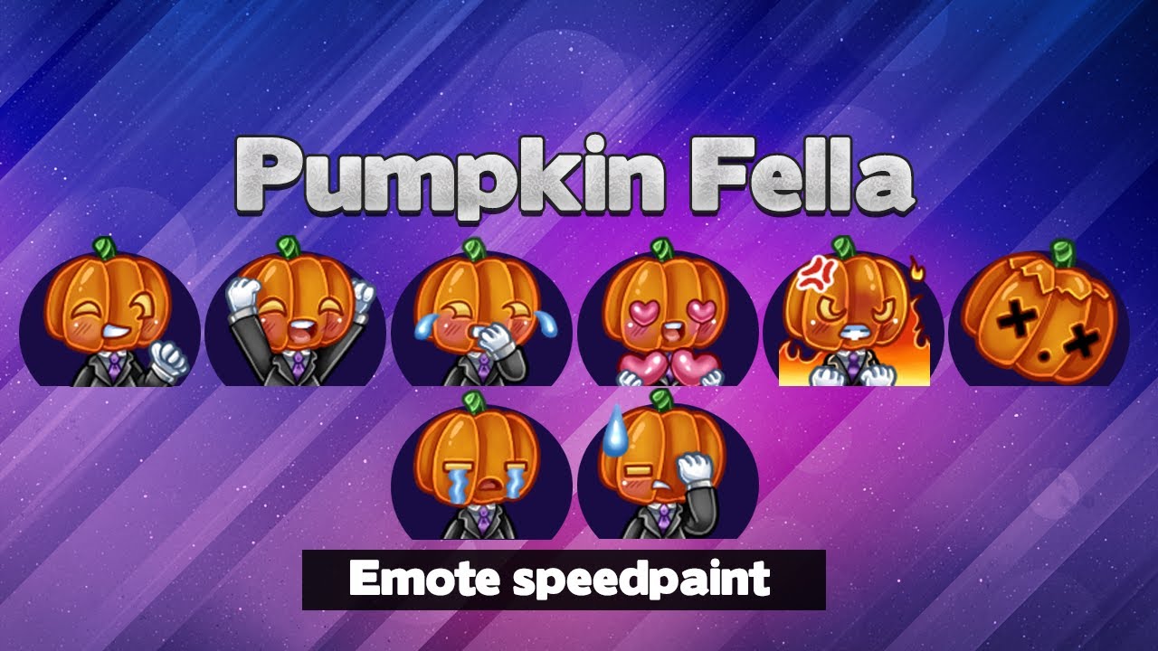 Premade emotes #1: Pumpkin Fella | Twitch - YouTube