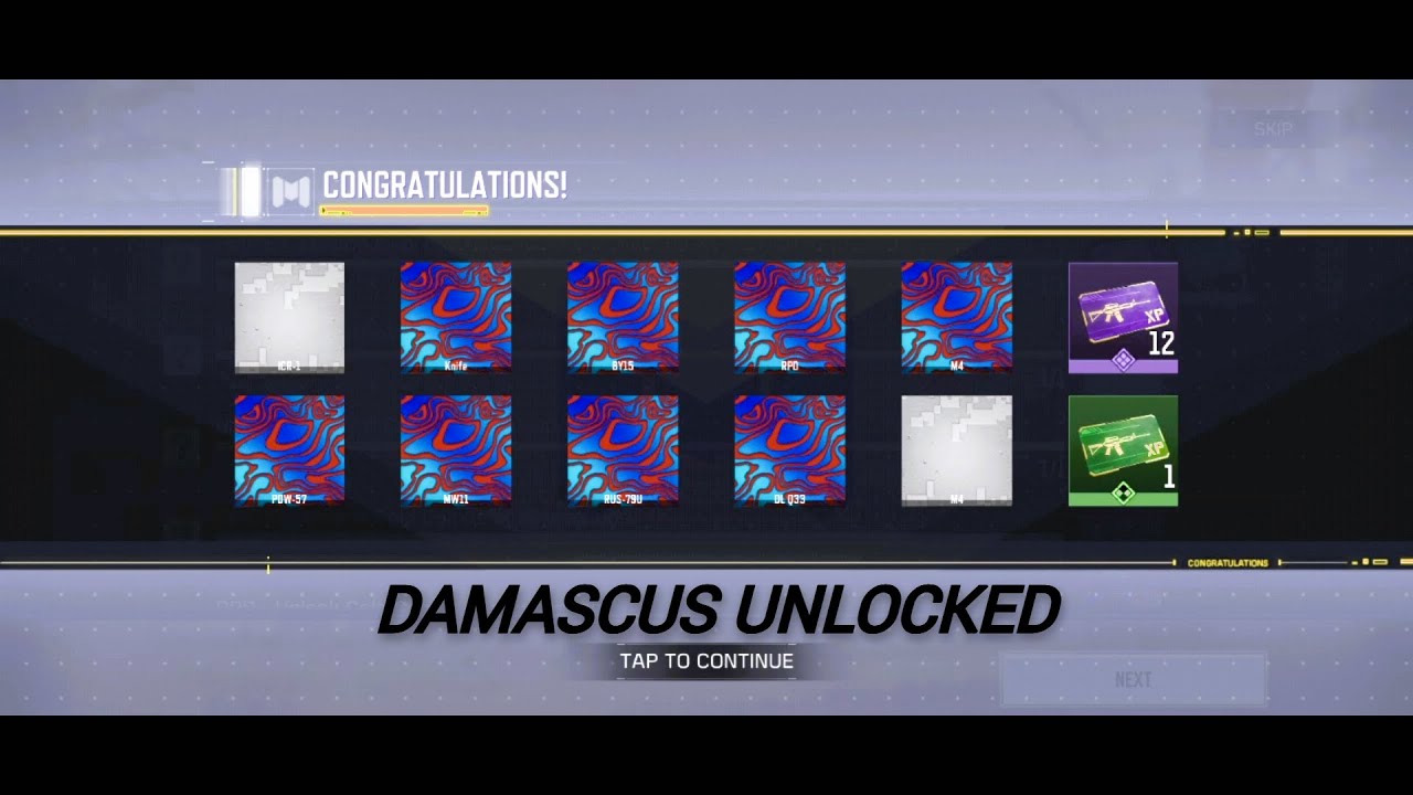 Call Of Duty Mobile Damascus Unlocked - YouTube