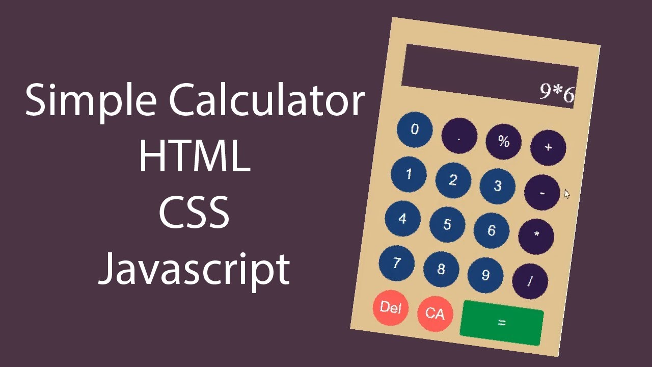 Build Calculator using HTML, CSS and JavaScript - YouTube