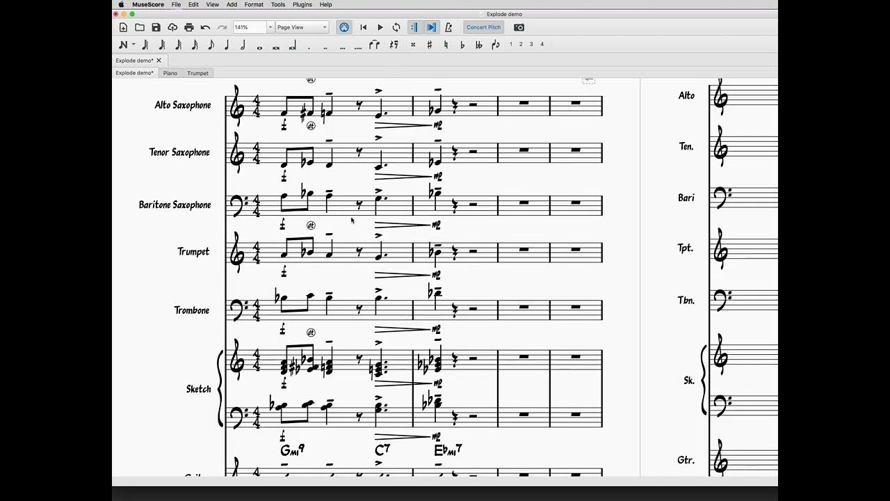 Jazz Arranging in MuseScore 3: Explode (Week 12 of 12) - YouTube