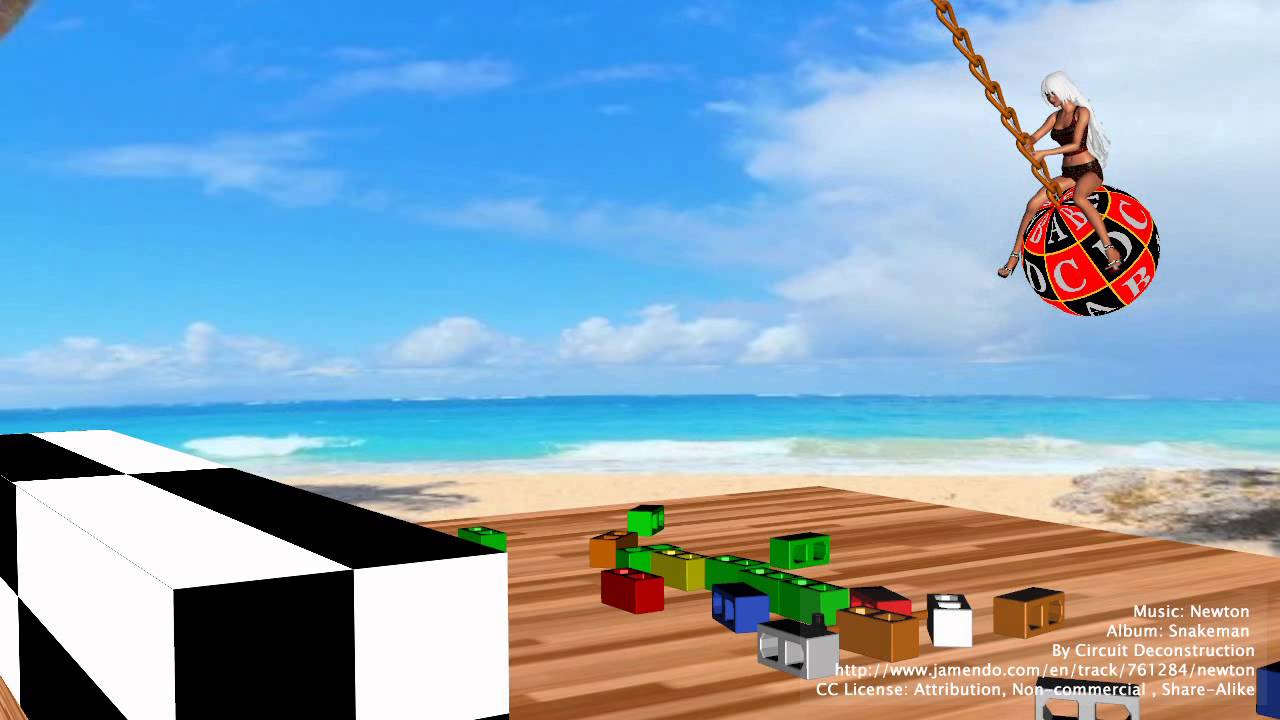 Amy Swinging ( physics simulation in Daz Studio using the open-source ...