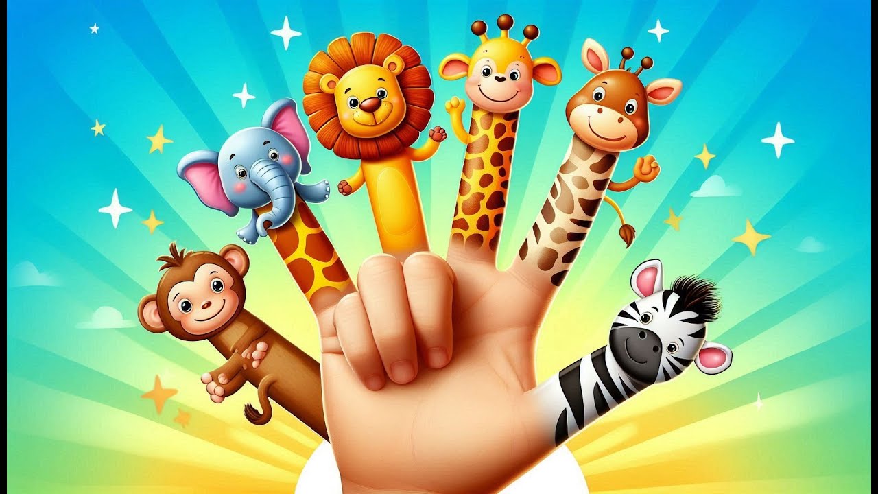 Animal Finger Family Song | Fun Nursery Rhyme for Kids | Learn Animals ...