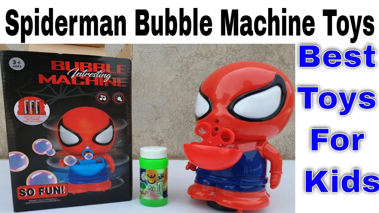Spiderman Bubble Machine Toys for Kids || Automatic Bubble Machine Toys ...