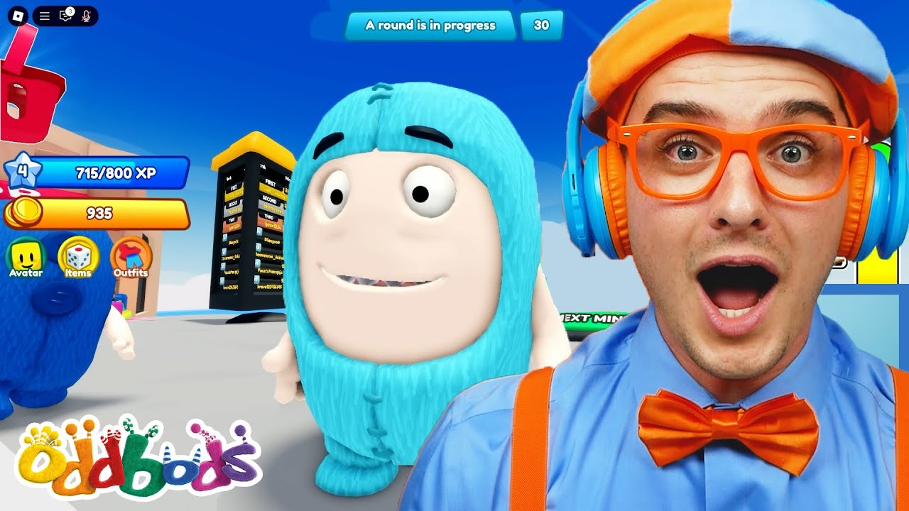 Blippi Plays More Obby Bods! | Oddbods on Roblox - YouTube