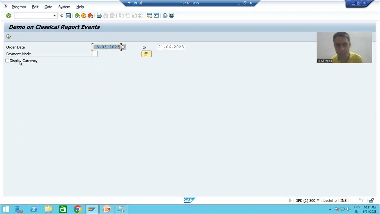 66 - ABAP Programming - Classical Rep Events - AT SELECTION-SCREEN ON HELP REQUEST FOR FIELD ...