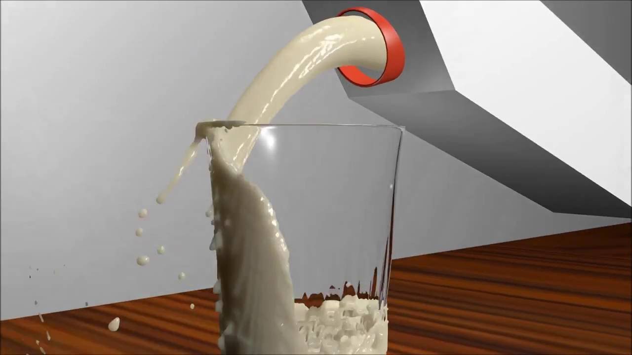 Milch in Glas gießen Animation - YouTube