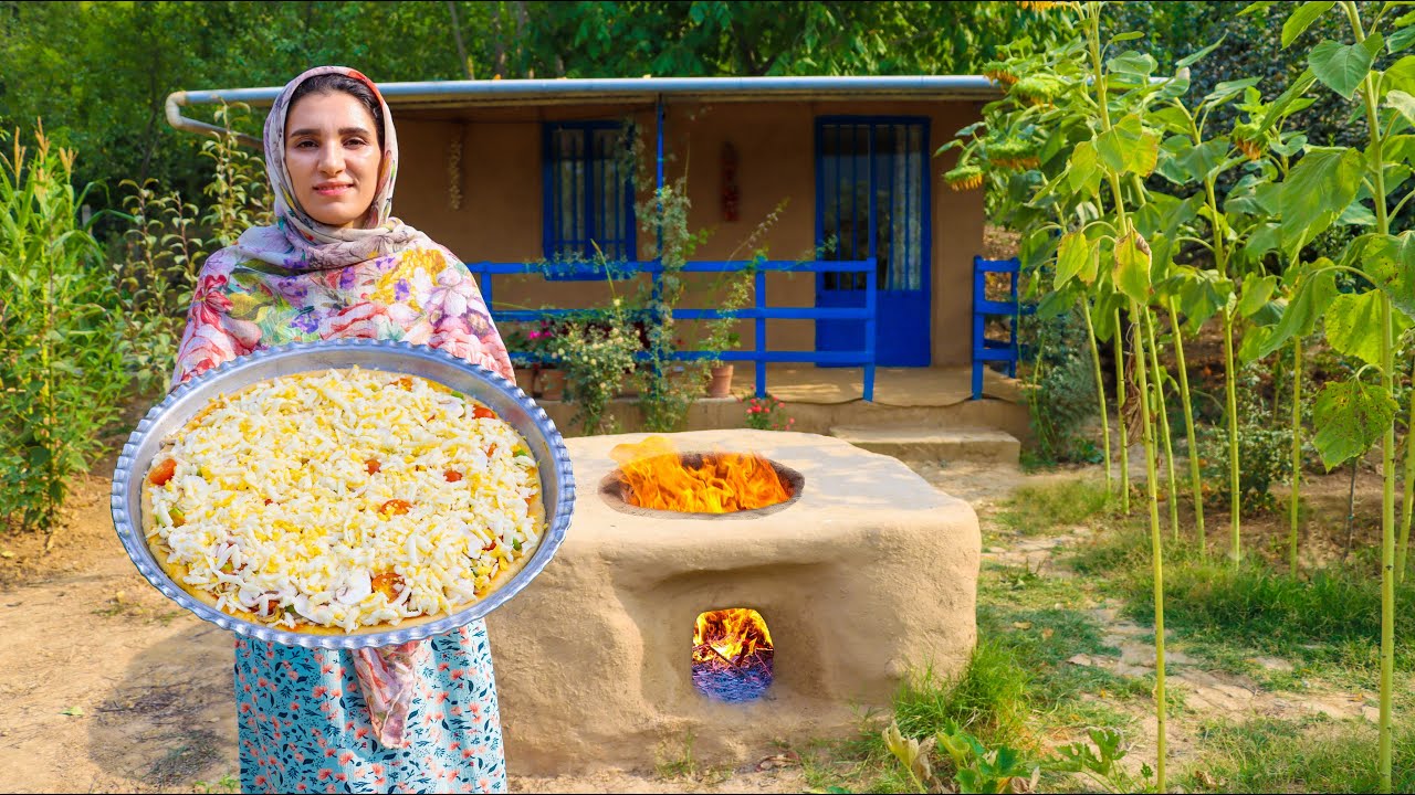 Iran Village Life : Rustic Recipe for a Large Pizza in a Clay Oven ...