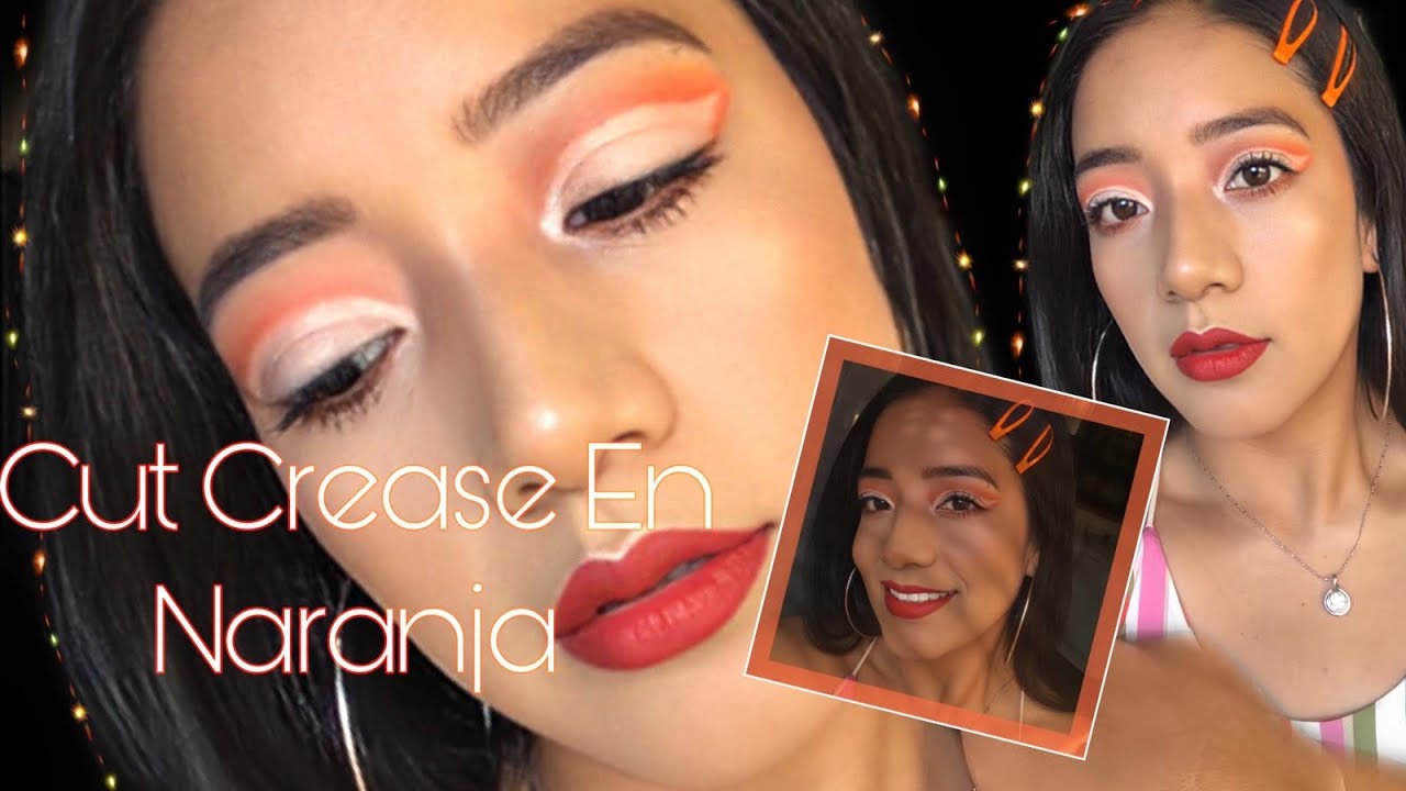 🧡Tutorial de Maquillaje con cut crease en tonos naranja🧡 - YouTube