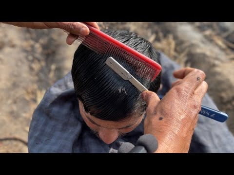 ASMR RELAXING HAIRCUT ️ BY PAKISTANI BARBER | HAIRCUT IN MY VILLAGE ...
