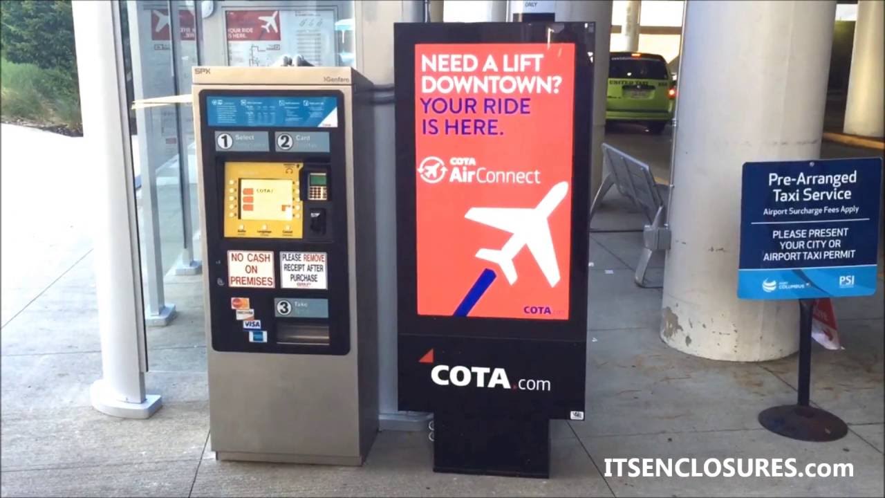 Outdoor LCD Enclosure Installation, COTA Bus Stop, Columbus ...