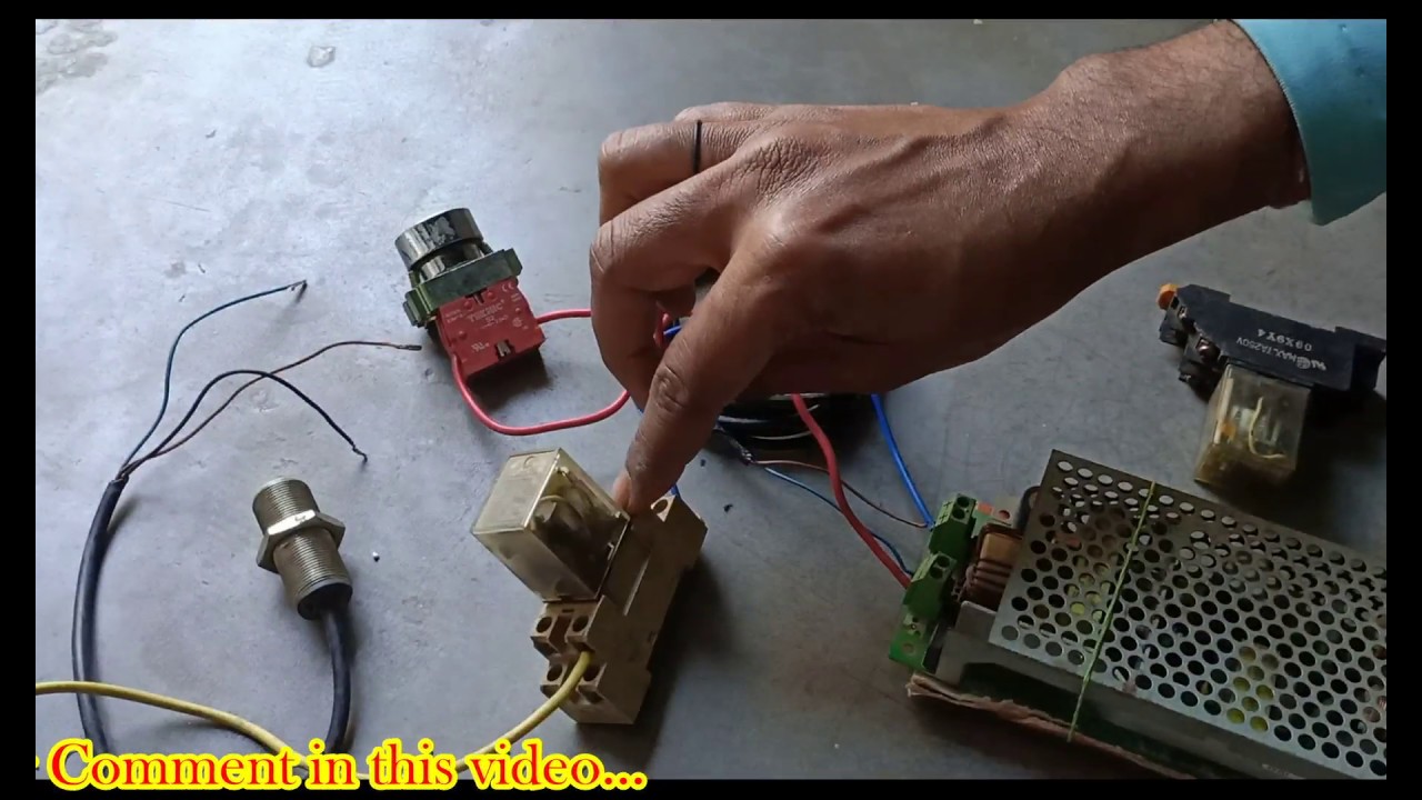 Proximity Sensor with Relay # PNP and NPN sensor se relay holding - YouTube