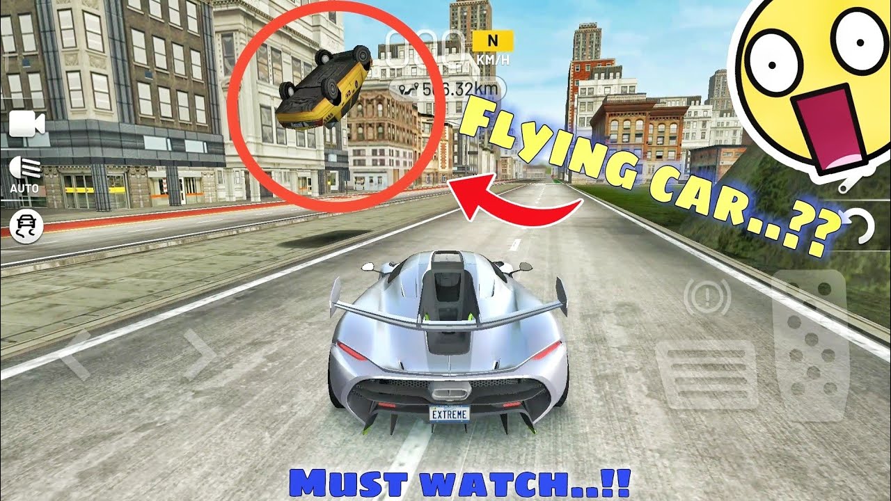 Flying car 😱 || extreme car Driving simulator || 3d funny accident 😂 ...