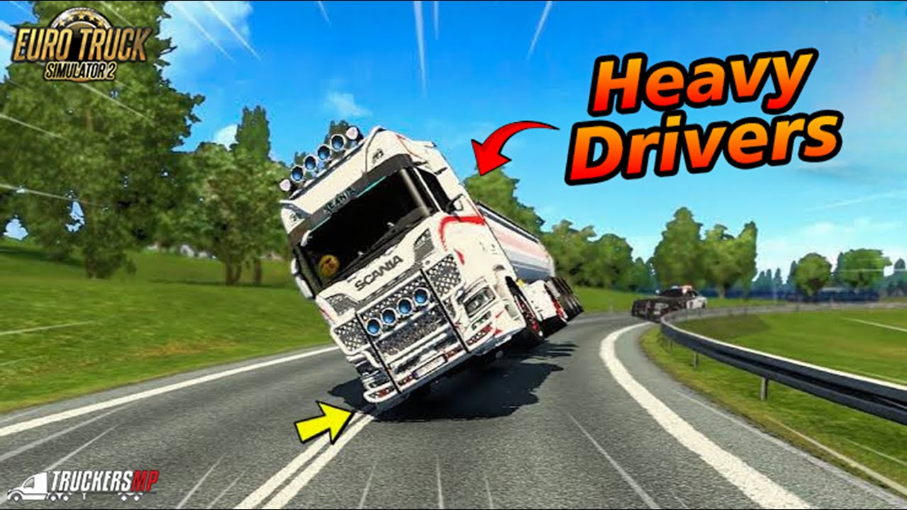 HEAVY DRIVERS on the road #002 - TruckersMP | Funny moments - Euro ...
