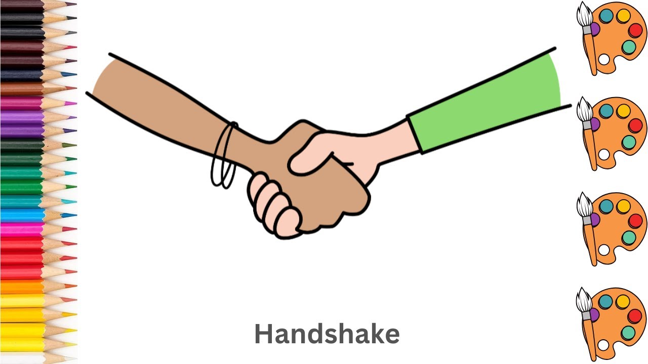 Handshake - Sketch Art and Paint | Step by step tutorial | Pencil to ...