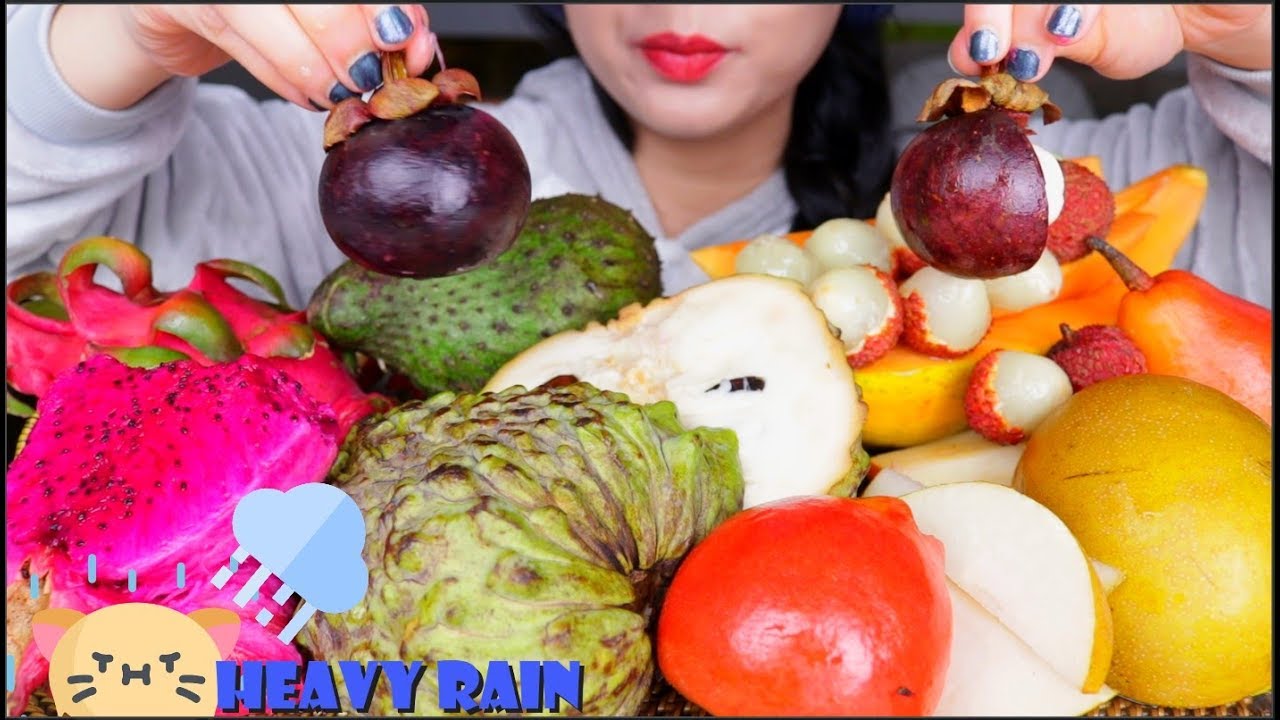 ASMR EXOTIC FRUITS | LYCHEE | SOURSOP | DRAGONFRUIT | NO TALKING ...