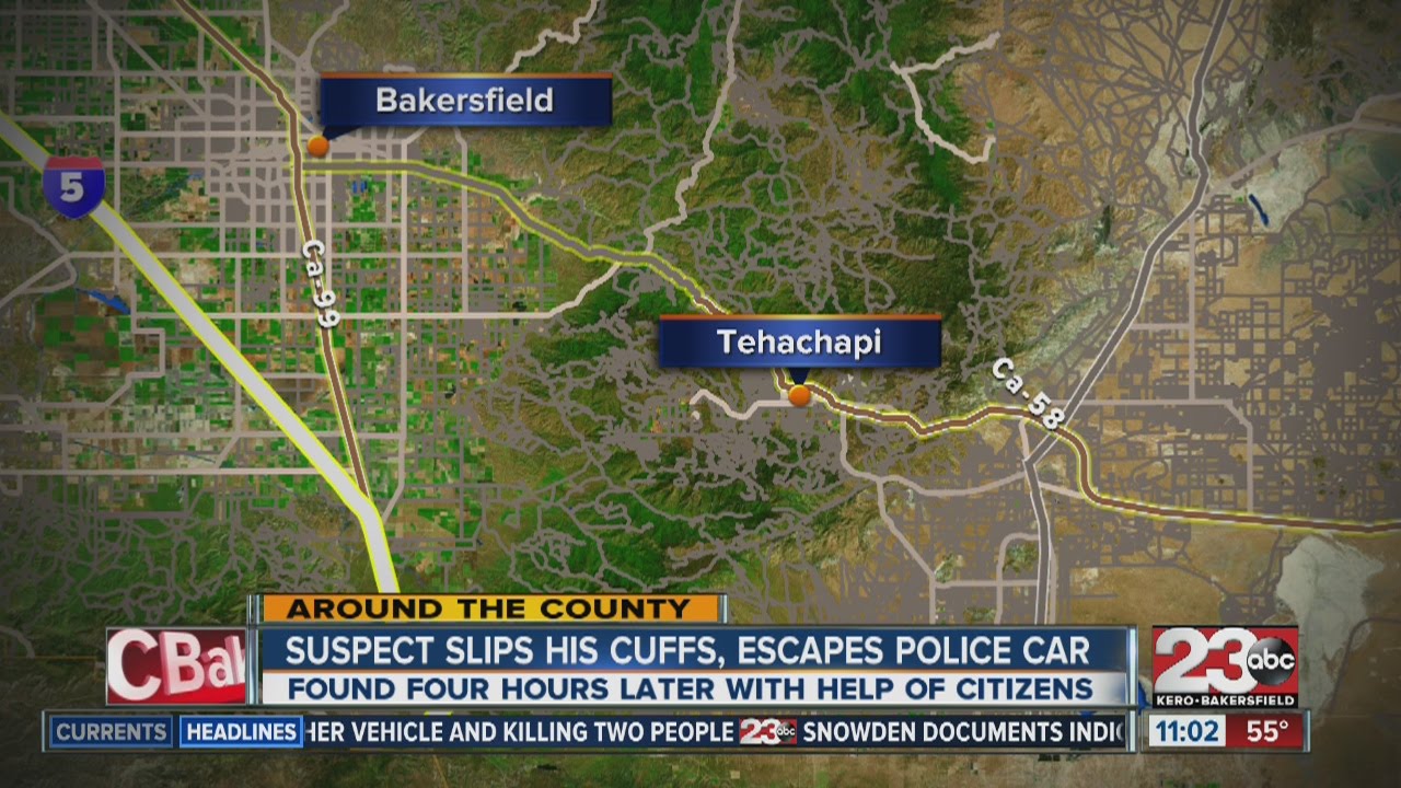 Man arrested after he escaped from police custody in Tehachapi - YouTube