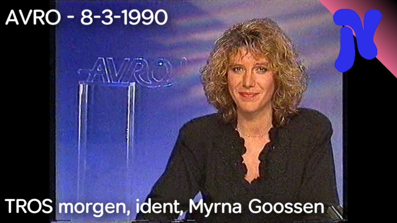AVRO - TROS morgen, ident en aankondiging Myrna Goossen (8-3-1990 ...