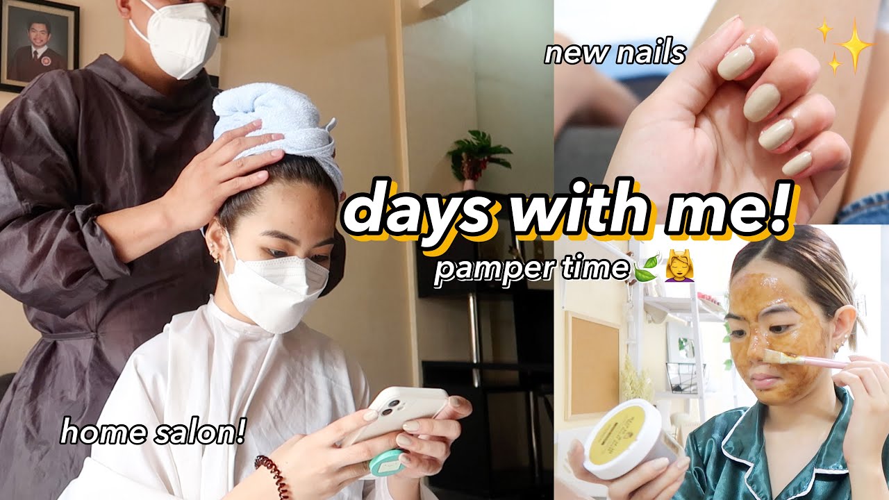 My Days | pamper time!😌 ~home salon, new nails & nighttime skincare ...