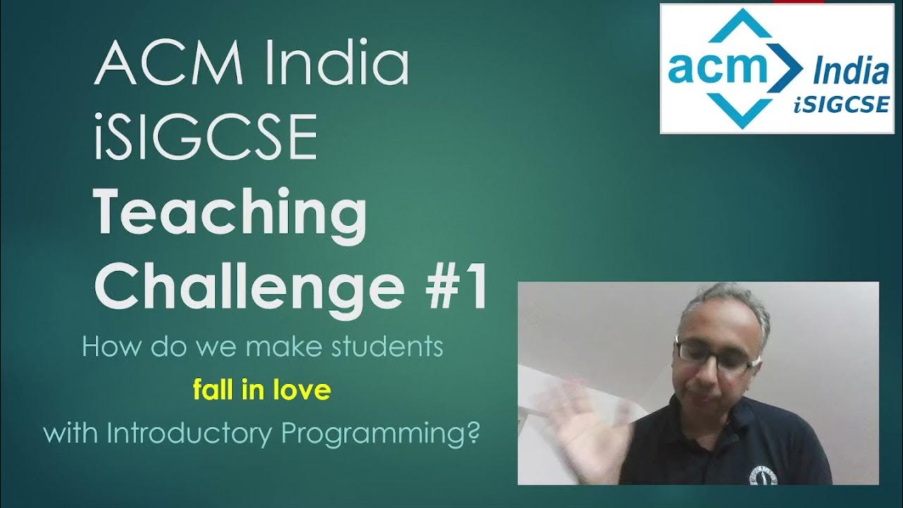 ACM iSIGCSE Teaching Challenge 1 - YouTube
