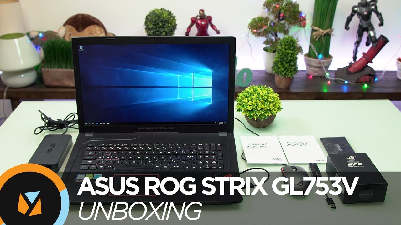 ASUS ROG STRIX GL753V Unboxing - YouTube