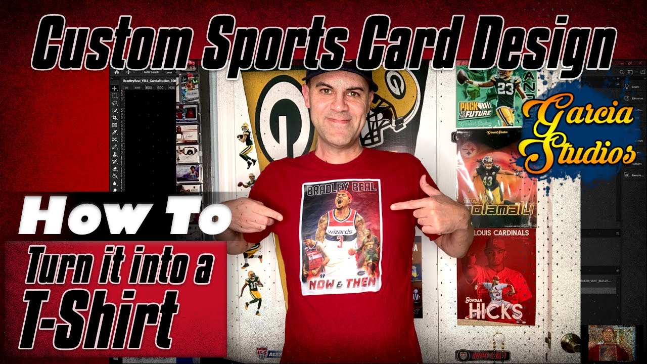 Custom Sports Card Design - How To turn it into a T-Shirt - YouTube