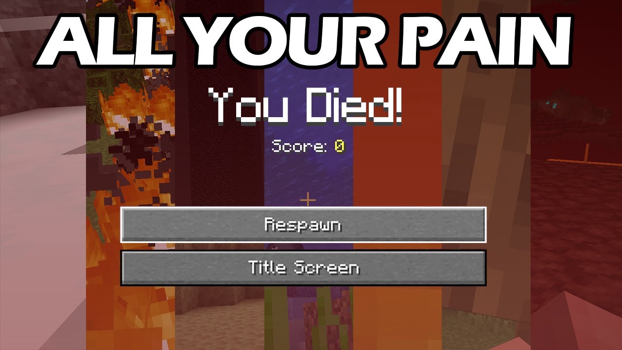 All your minecraft pain in 1 minute - YouTube