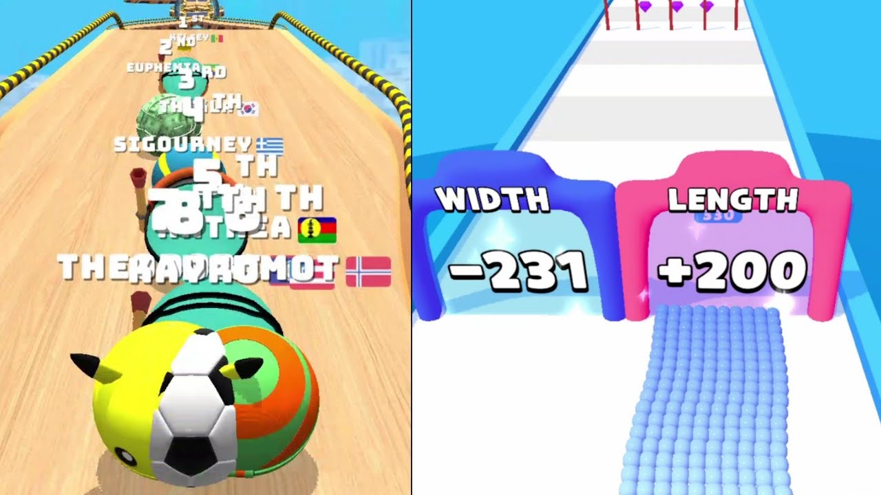 Epic Race - Sky Rolling Ball VS Canvas Ball Run Pro Gameplay #1079 ...