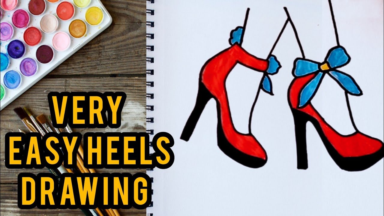 easy Heels drawing and colouring video || #heelsdrawing #heels ...