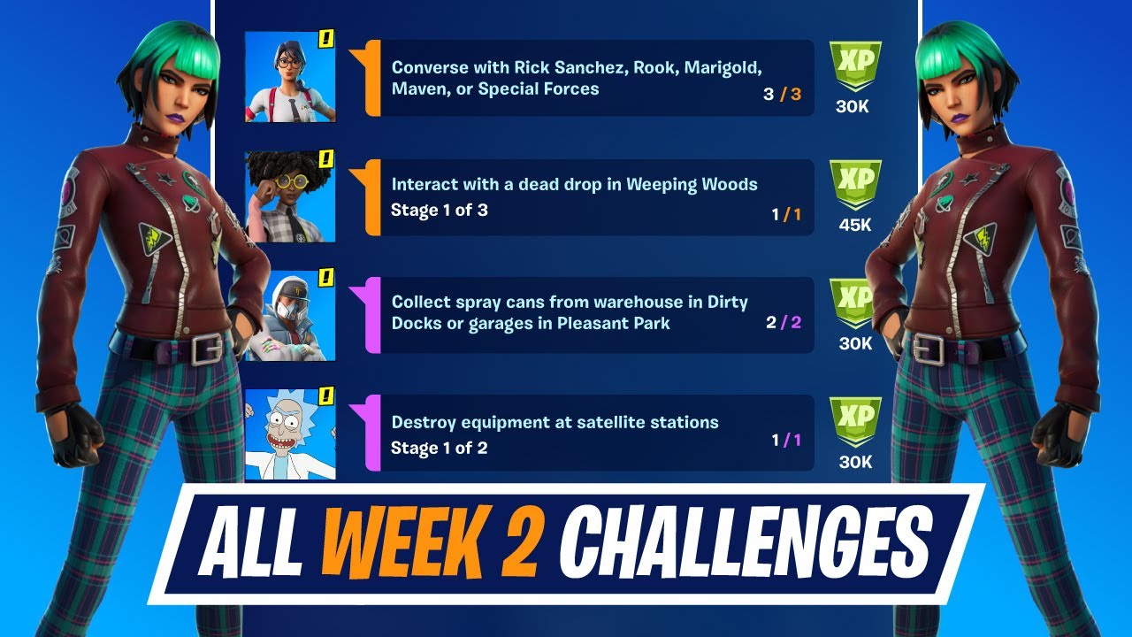 All Week 2 Epic & Legendary Quest Challenges Guide in Fortnite - Week 2 ...