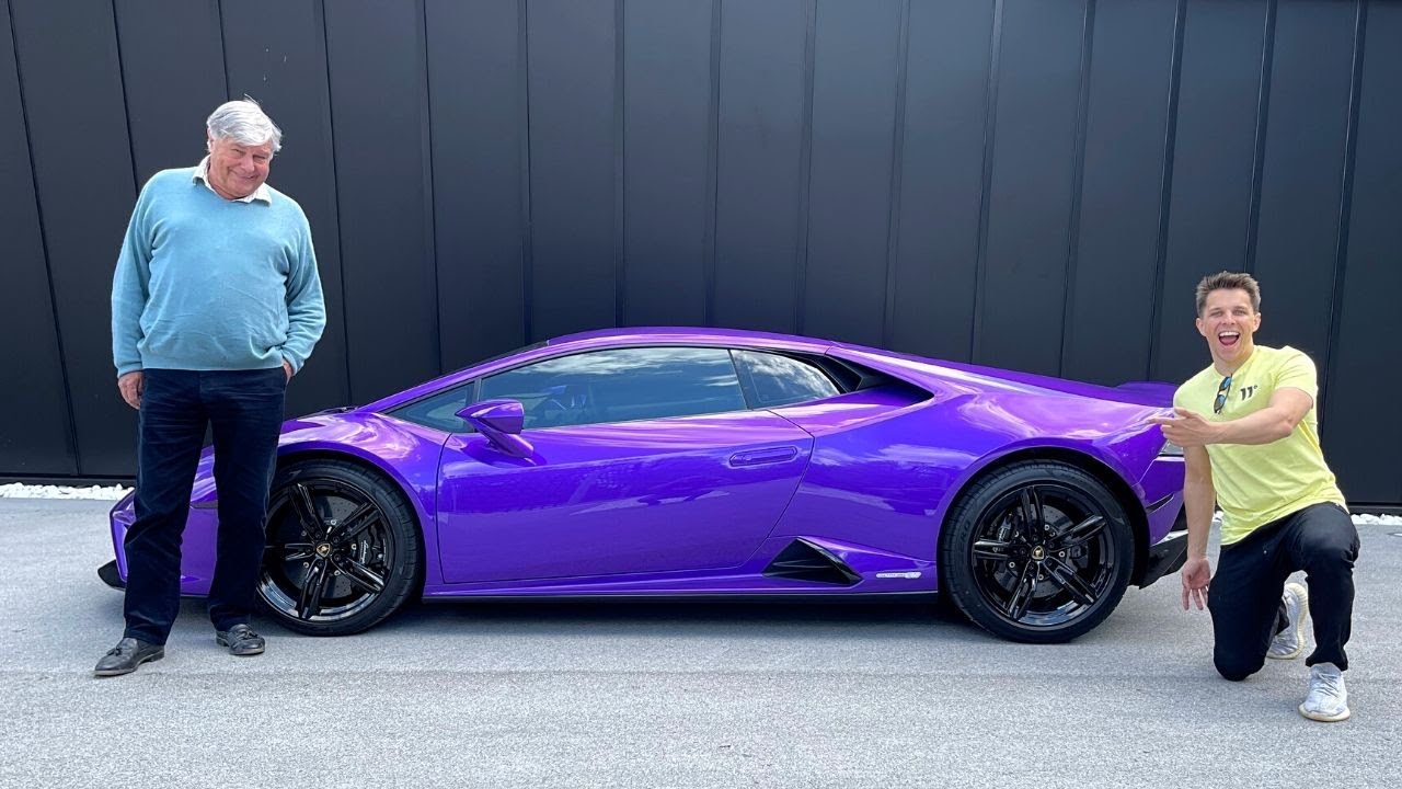SURPRISING MY DAD IN MY NEW LAMBORGHINI! - YouTube