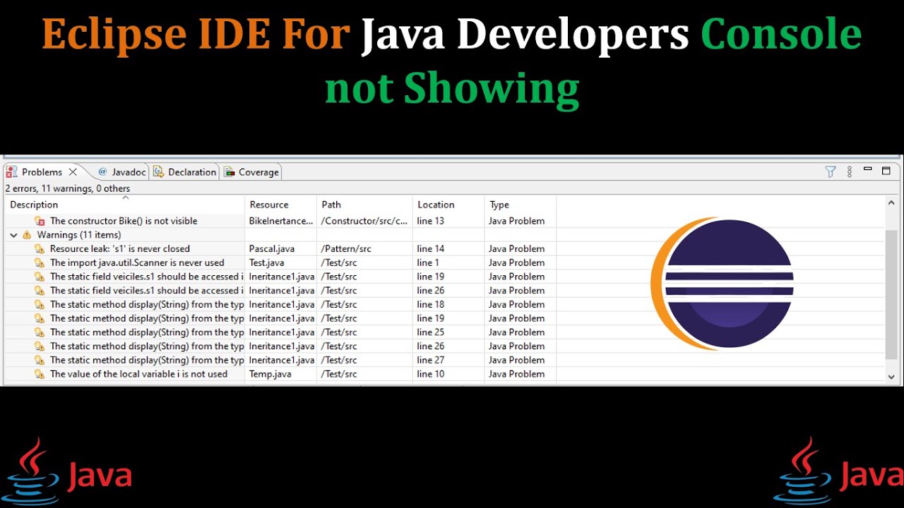 Eclipse Ide Console Not Showing In Java Developer Find Java Eclipse 4797