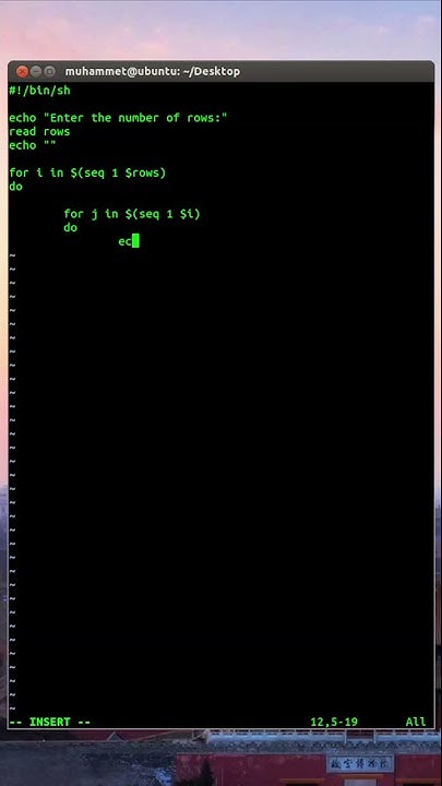 Linux Shell Script - Simple Triangle/Half Pyramid Pattern with Numbers #009 #shorts - YouTube